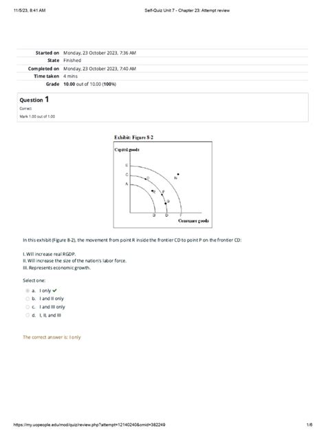Self Quiz Unit 7 Chapter 23 Attempt Review Pdf
