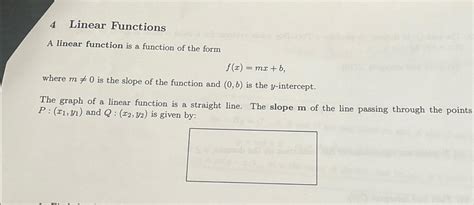 Solved Linear FunctionsA Linear Function Is A Function Of Chegg Com Solved Linear FunctionsA Linear Function Is A Function Of Chegg Com