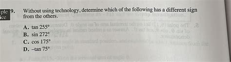 Solved Without Using Technology Determine Which Of The