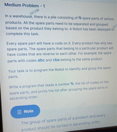 solved in a warehouse there is a pile consisting of n spare