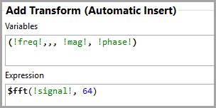 Transforms With Multiple Outputs