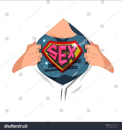 Female Open Shirt Show Sex Typographic Stock Vector Royalty Free 691254160 Shutterstock