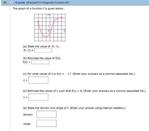 Solved Points SEssCalcET Diagnostic Functions Chegg Com