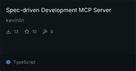 Specdrivendevgoalconfirmed Spec Driven Development Mcp Server Glama