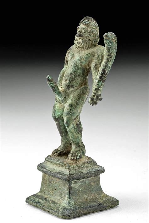 Roman Bronze Priapus Statue Large Phallus And Serpent Sold At Auction On