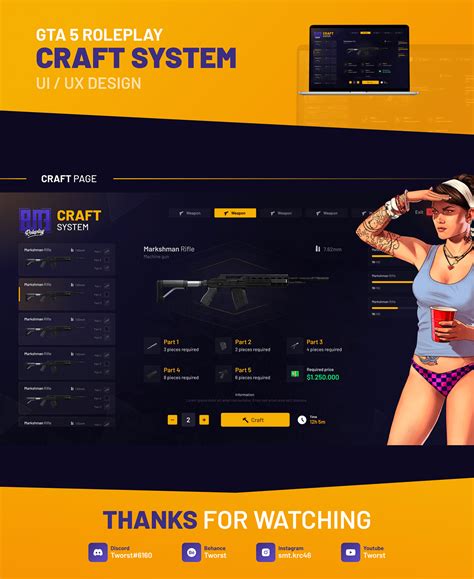 Craft System UI Design GTA UI DESIGN On Behance