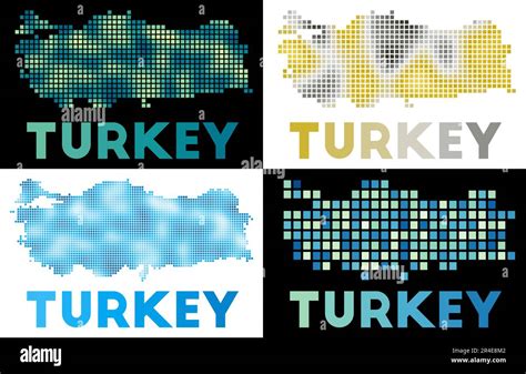 Turkey Map Collection Of Map Of Turkey In Dotted Style Borders Of The