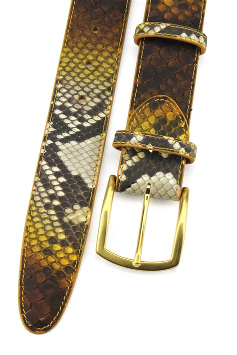 Sunflower Genuine Python Belt Elliot Rhodes