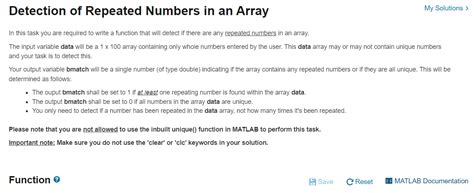 Solved Detection Of Repeated Numbers In An Array My Chegg