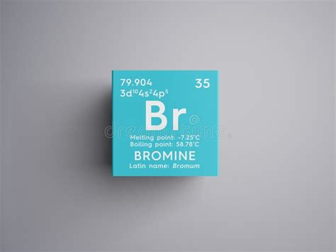 Bromine Bromum Halogens Chemical Element Of Mendeleev S Periodic