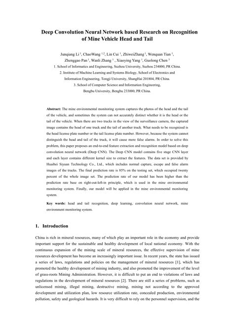 Pdf Deep Convolution Neural Network Based Research On Recognition Of