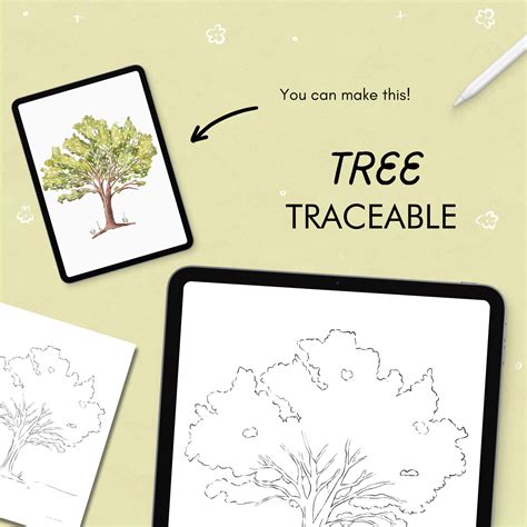 Tree Traceable — Color With Kendi Procreate Tutorials Brushes