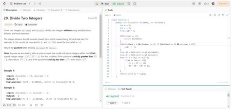 Resolved Divide Two Integers Problem On Leetcode Kalai Arasan