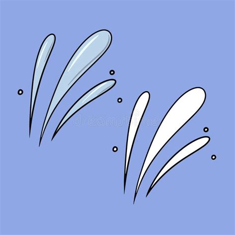 Un Conjunto De Imágenes Salpican Un Chorro De Dibujos Animados Vectores