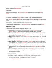 Understanding Supply Key Concepts And Determinants Course Hero