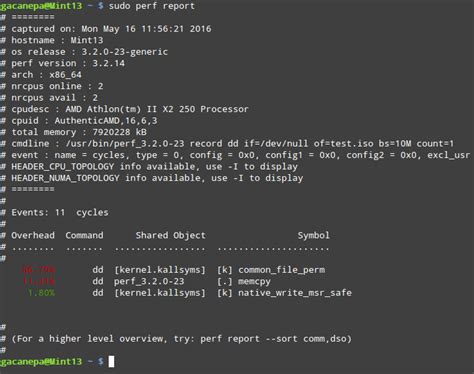 Perf A Performance Monitoring And Analysis Tool For Linux