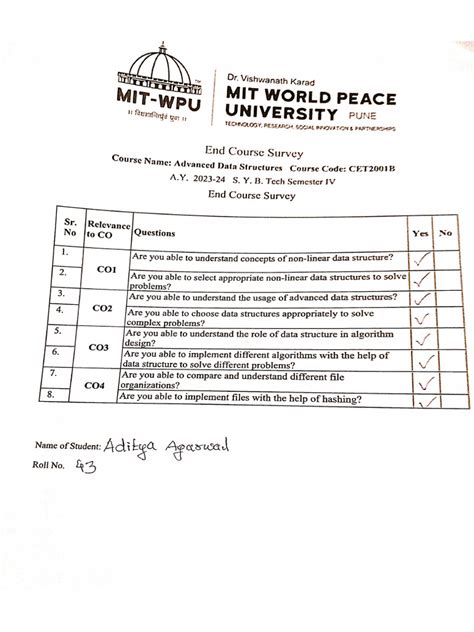 43aditya Agarwal Cs Ads End Course Survey Pdf