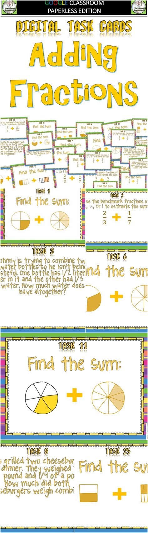 Adding Fractions Formative Assessments For Google Forms Distance Learning Adding Fractions