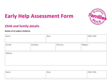 Early Help Assessment Form