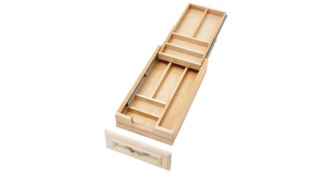 Rev A Shelf 4WTCD 15HSC 1 Wood Classics 12 W Two Tier Kitchen Cabinet Utensil Organizer Full