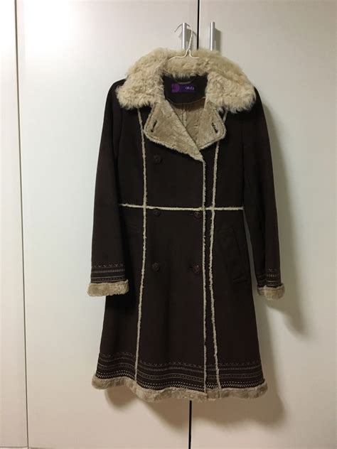 무스탕 롱코트 당근 중고거래