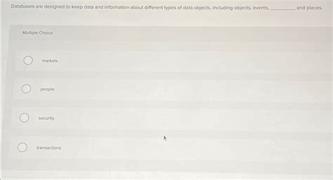 solved databases are designed to keep data and information