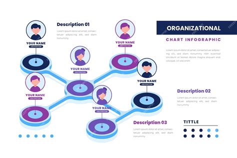 Infografía De Organigrama Isométrico Vector Premium