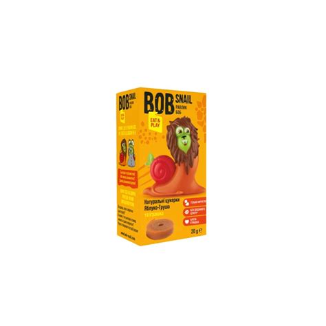 Набір цукерок натуральних Яблуко Груша іграшка Bob Snail Равлик Боб 20г