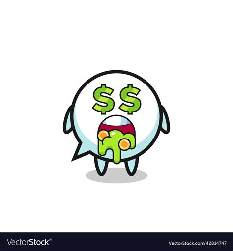Speech Bubble Character With An Expression Vector Image