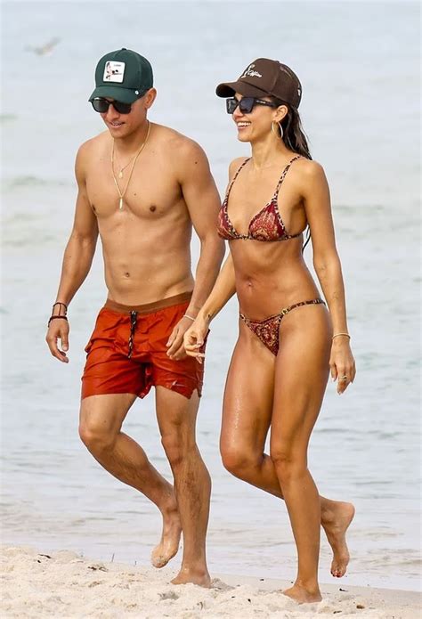 Jessica Alba In Printed Bikini At The Beach In Miami February 2026