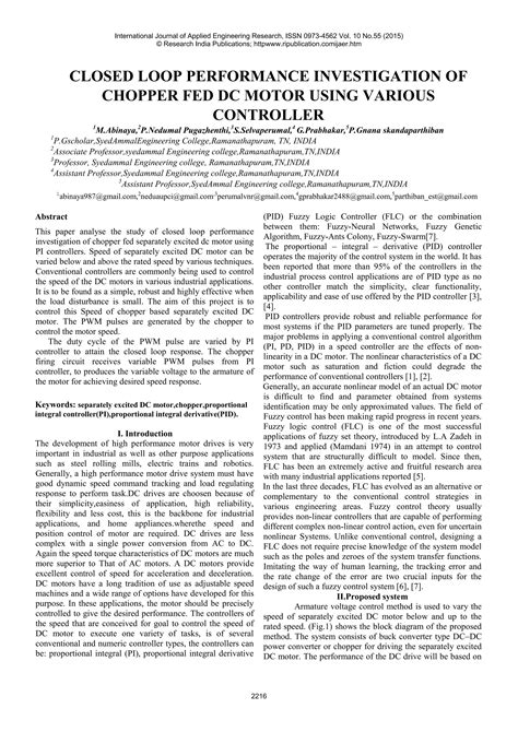 closed loop performance investigation pdf