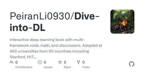 Github Peiranli0930dive Into Dl Interactive Deep Learning Book With