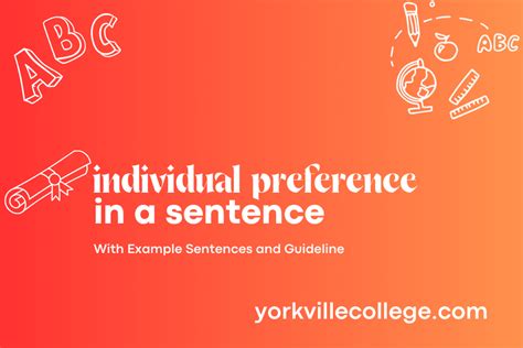 How To Use Individual Preference In A Sentence Easy Examples
