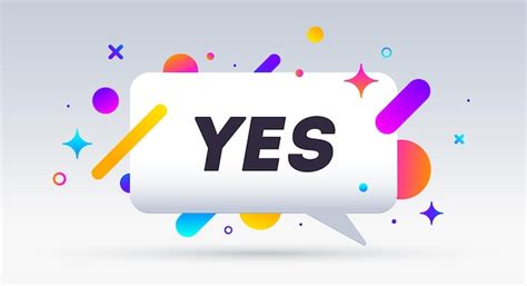 Premium Vector | Yes speech bubble banner poster