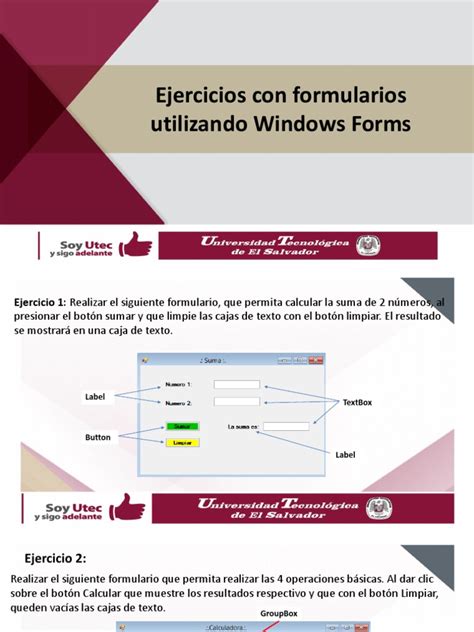 ejercicios con formularios pdf ciencias de la computación software