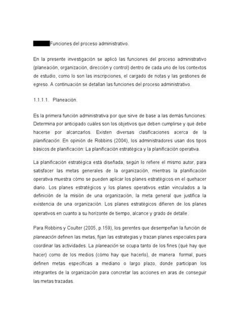 Funciones Del Proceso Administrativo Pdf Planificación