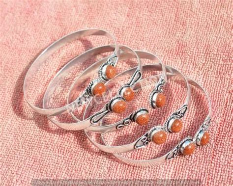 Boho Ethnic Sunstone Cuff Bangle Silver Plated And Brass Women Cuff Banfle At Rs 110 Piece In Jaipur