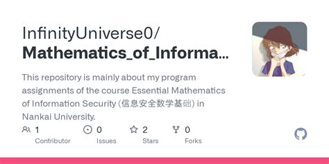 Github Infinityuniverse0 Mathematics Of Information Security This Repository Is Mainly About