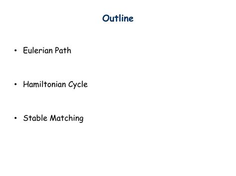 Ppt Tutorial 5 Of Csci2110 Eulerian Path And Hamiltonian Cycle