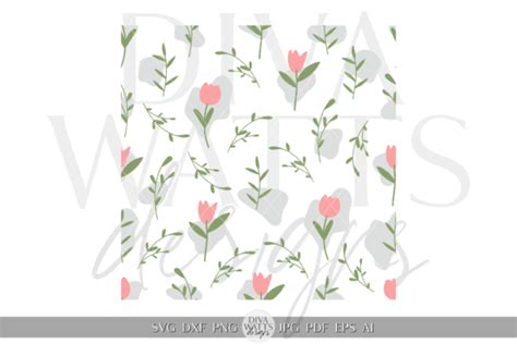 Tulip Seamless Pattern Svg Graphic By Diva Watts Designs · Creative Fabrica