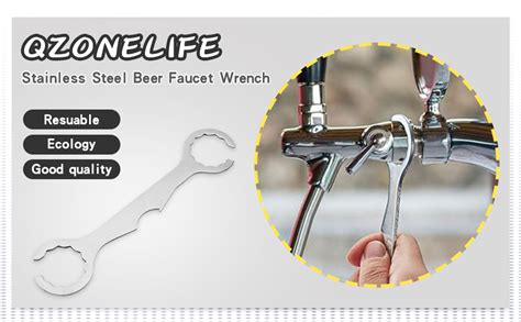 Qzonelife Stainless Steel Beer Faucet Wrench Multifunctional Faucet Spanner Home