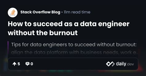 Data Engineer A Roadmap To Thrive Without Burnout Sampath Vuthur