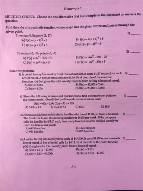 Solved Homework 1 Multiple Choice Choose The One