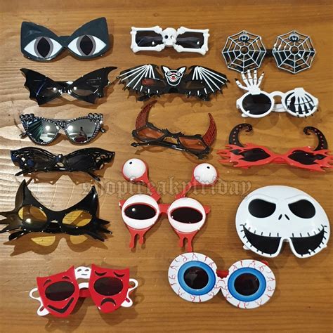 On Hand Halloween Party Eye Glasses Gothic Harajuku Bat Skull
