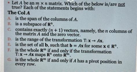 solved module 16 question 1 o let a be an m x n matrix