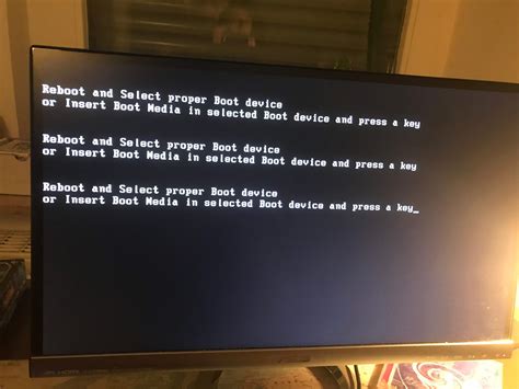 Pc Problemreboot And Select Proper Boot Device Or Boot Media