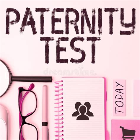 Handwriting Text Paternity Test Word Written On A Test Of DNA To