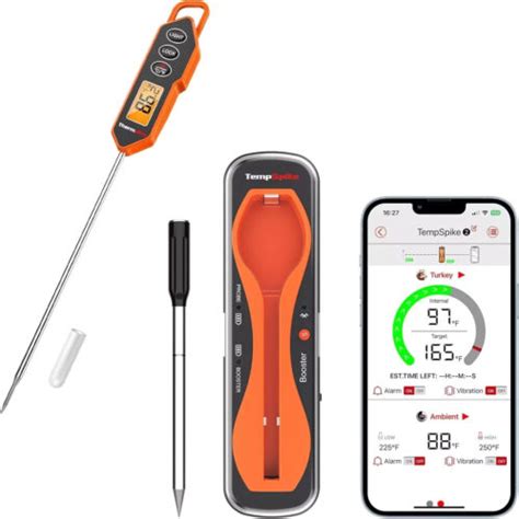 Thermopro Temp Spike Wireless Bluetooth Grill Thermometer Bundle Tp960w Tp01hw 810012961943 Ebay