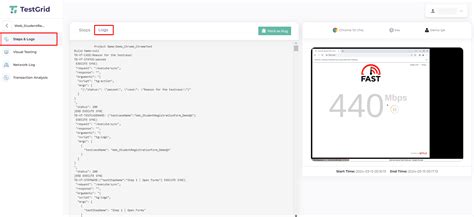 Video And Logs For Automation Testing