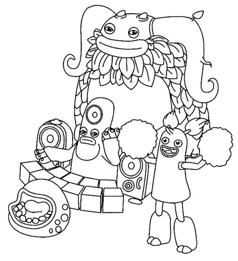 My Singing Monsters Printable Coloring Pages Prntbl
